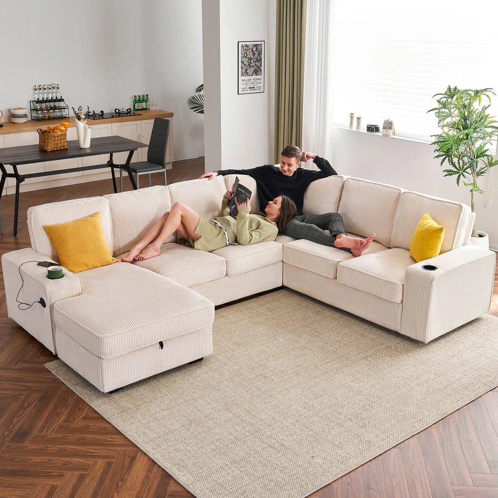 Exploring the Comfort and Style of Sectional Corduroy Sofas - Amerlife