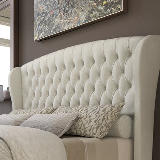 Amerlife Bruco Bed Frame Queen Size Velvet Upholstered Platform Sleigh