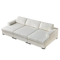 Amerlife Chunk Sofa Corduroy Deep Seat Oversized Sofa Couch