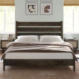 Amerlife Clifford Bed Frame King Size Mid Century Reclining Slatted ...