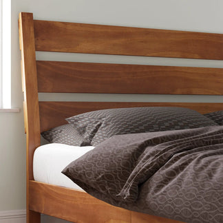 Amerlife Clifford Bed Frame King Size Mid Century Reclining Slatted ...