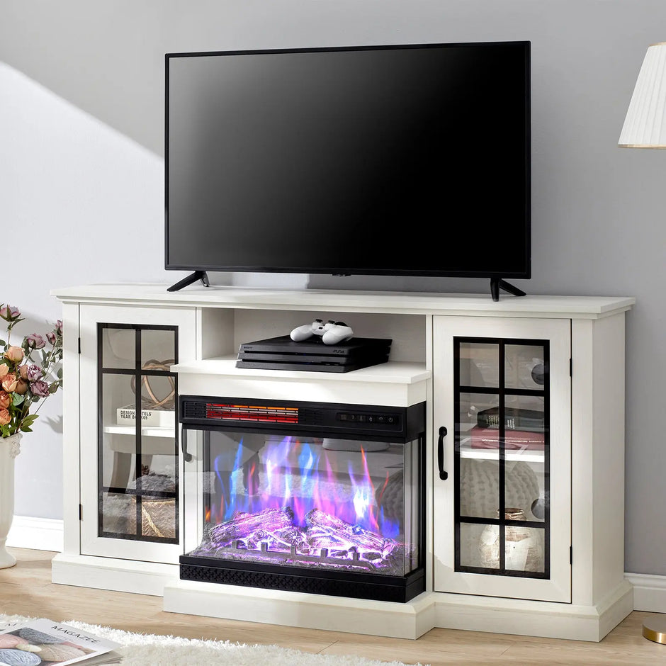 Fireplace TV Stand -Electric, LED, & Floating TV Stands with Fireplace ...