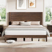 Fremont Queen Size Solid Wood Bed Frame 48.6" Headboard Mid-Century ...