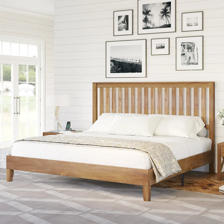 Solid Wood Beds: Durable King & Queen Bed Frames with Storage | Amerlife