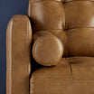 Amerlife Winston Leather Sofa,Mid-Century Modern Genuine Leather Sofa,3 ...