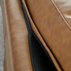 Amerlife Winston Leather Sofa,Mid-Century Modern Genuine Leather Sofa,3 ...